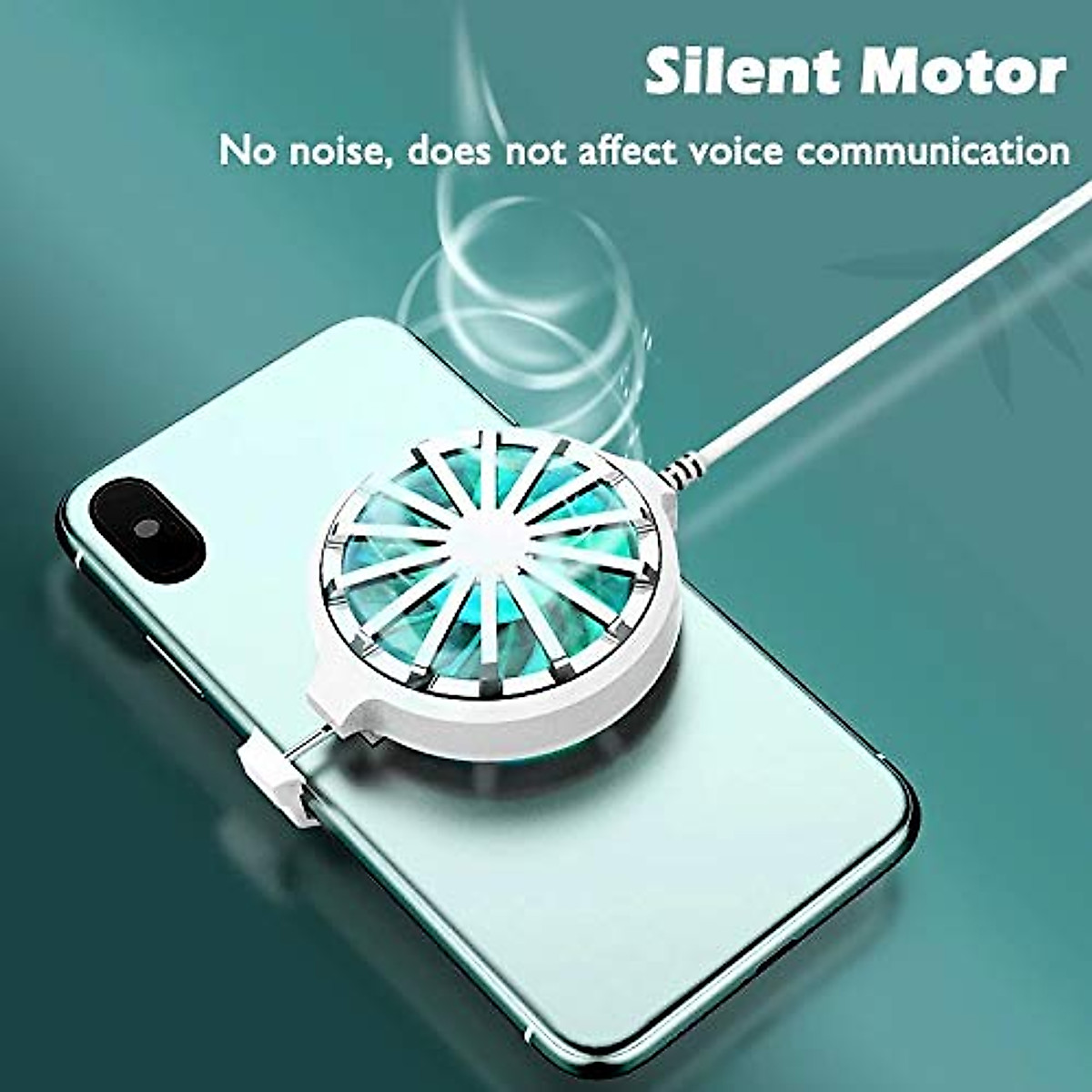 JYXDKD Portable Fan Cooling Mobile Phone Cooler RGB Light Adjustable Wind Speed Gamepad Radiator Holder