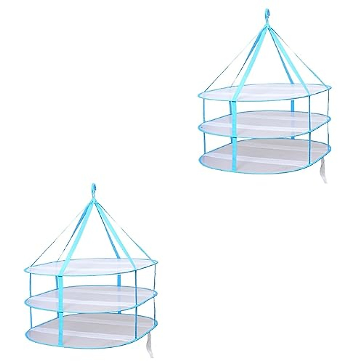 2pcs 3 Foldable Garment Rack Collapsible Laundry Drying Rack Foldable Laundry Rack Sweater Drying Rack Collapsible mesh Basket Clothes Drying Rack Drying Rack. mesh Drying Rack Air