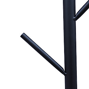 XUANIIIL Modern Metal Coat Rack with 7 Hooks and Cross Base, Free Standing Heavy Duty Hanger Stand, Hall Tree for Entryway, Home Office Clothes Hats Bags Umbrella Purse Organizer (Black)