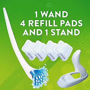 Scrubbing Bubbles Fresh Brush Toilet Bowl Cleaning System Starter Kit, Stain Removing, Citrus Action Scent, Includes: Wand + 4 Refills + 1 Stand