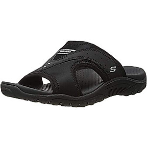 Skechers Women's Reggae Sun Fest Sandal, Black, 11 M US