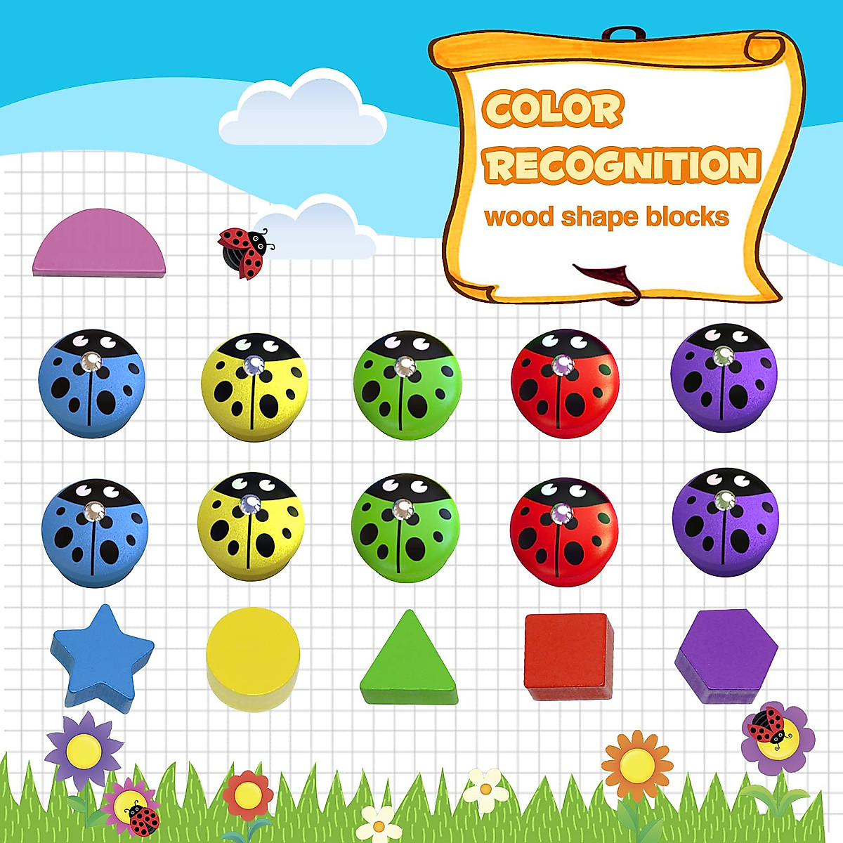 Uncle Nick Magnetic Fishing Game for Toddlers Wooden Shape Sorter Toys Montessori Toys for 3 Year Old Girls and Boy Birthday Gift, Fine Motor Skill Developmental Toy for Preschool Toddlers