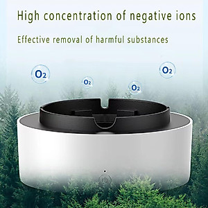 2 in 1 Multifunctional Smokeless Ashtray,Air Purifier Ashtray with Filter, Best for Home Car or Office(Grey)
