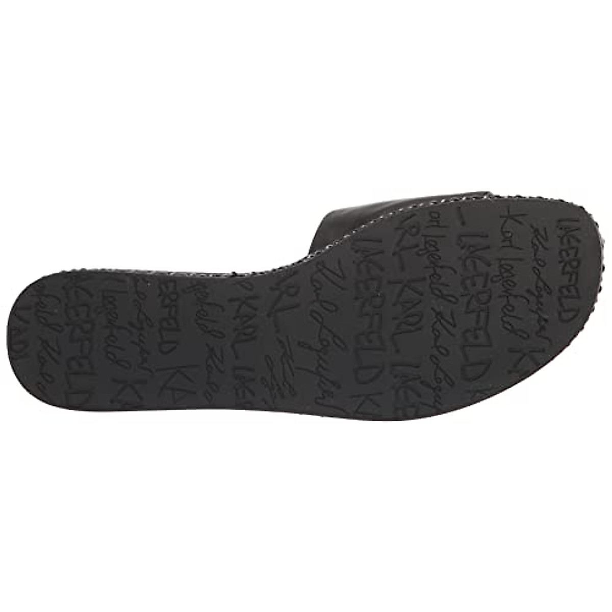 Karl Lagerfeld Paris womens Slide Sandal, Black, 10 US