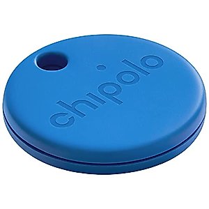 Chipolo ONE (2020) - 1 Pack - Key Finder, Bluetooth Tracker for Keys, Bag, Item Finder. Free Premium Features. iOS and Android Compatible (Blue)