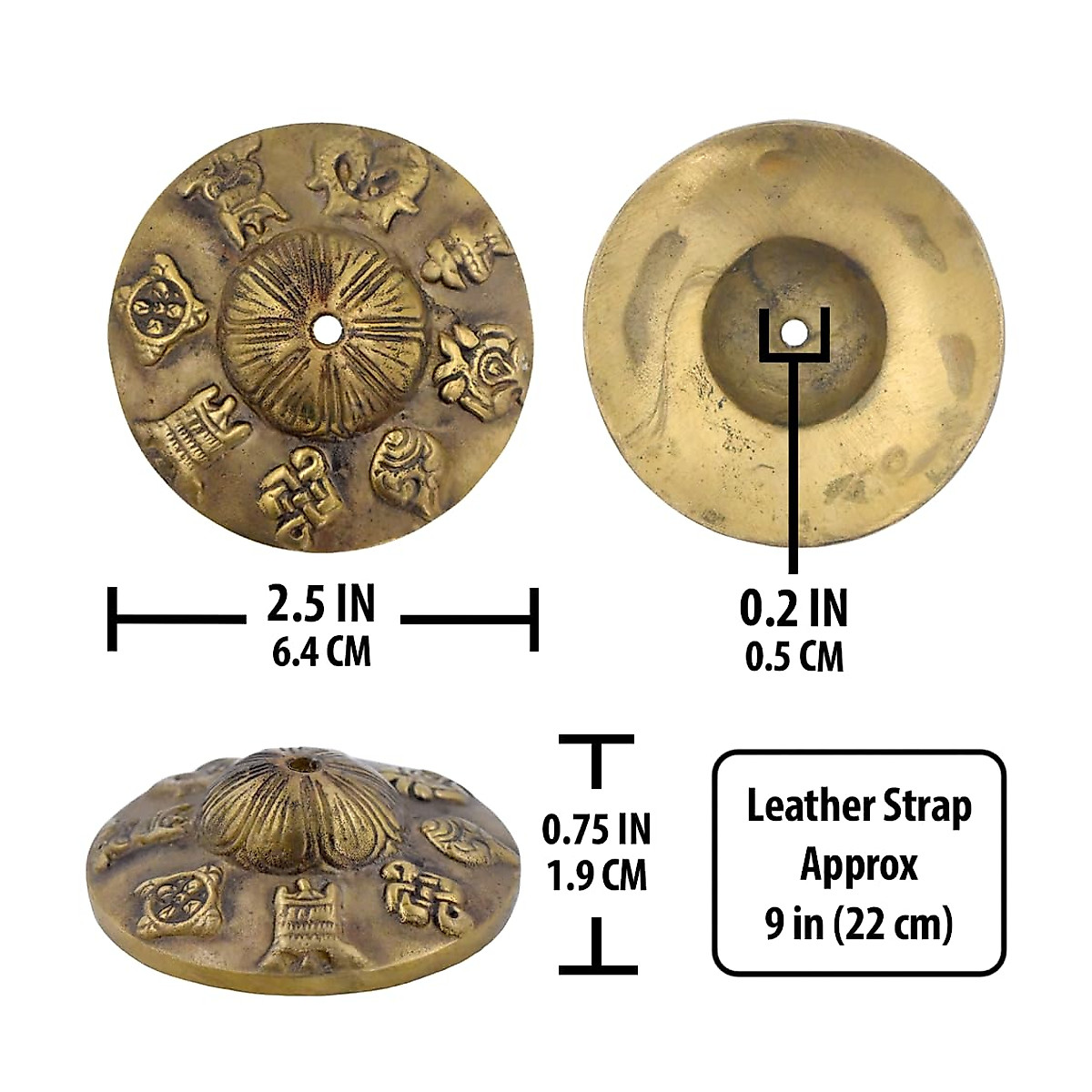 Mudra Crafts Tibetan Tingsha Bells Yoga Chimes - Buddhist Sign Tingsha Cymbals Tibetan Chimes Tibetan Meditation Bells for Meditation - Finger Cymbals Tibetan Bells Chime