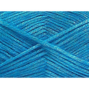 Glam Universe Metallic Shine Fuzzy Wool Nylon Blend Yarn 100 Grams, 250 Yards - Turquoise