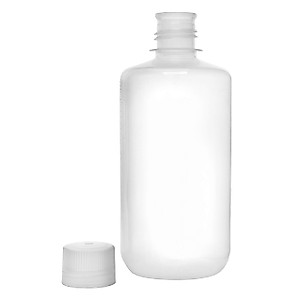 EISCO Reagent Bottle, 1000ml - Narrow Mouth with Screw Cap - Polypropylene - Translucent