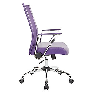 OSP Home Furnishings Bridgeway Office Chair, Purple