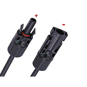 Solar Panel Connectors 10AWG Compatible with MC4 Connecter to SAE Adapter PV Extension Cable Wire for RV Caravan Solar Panels Battery Charger kit with Two SAE to SAE Polarity Reverse Adapters