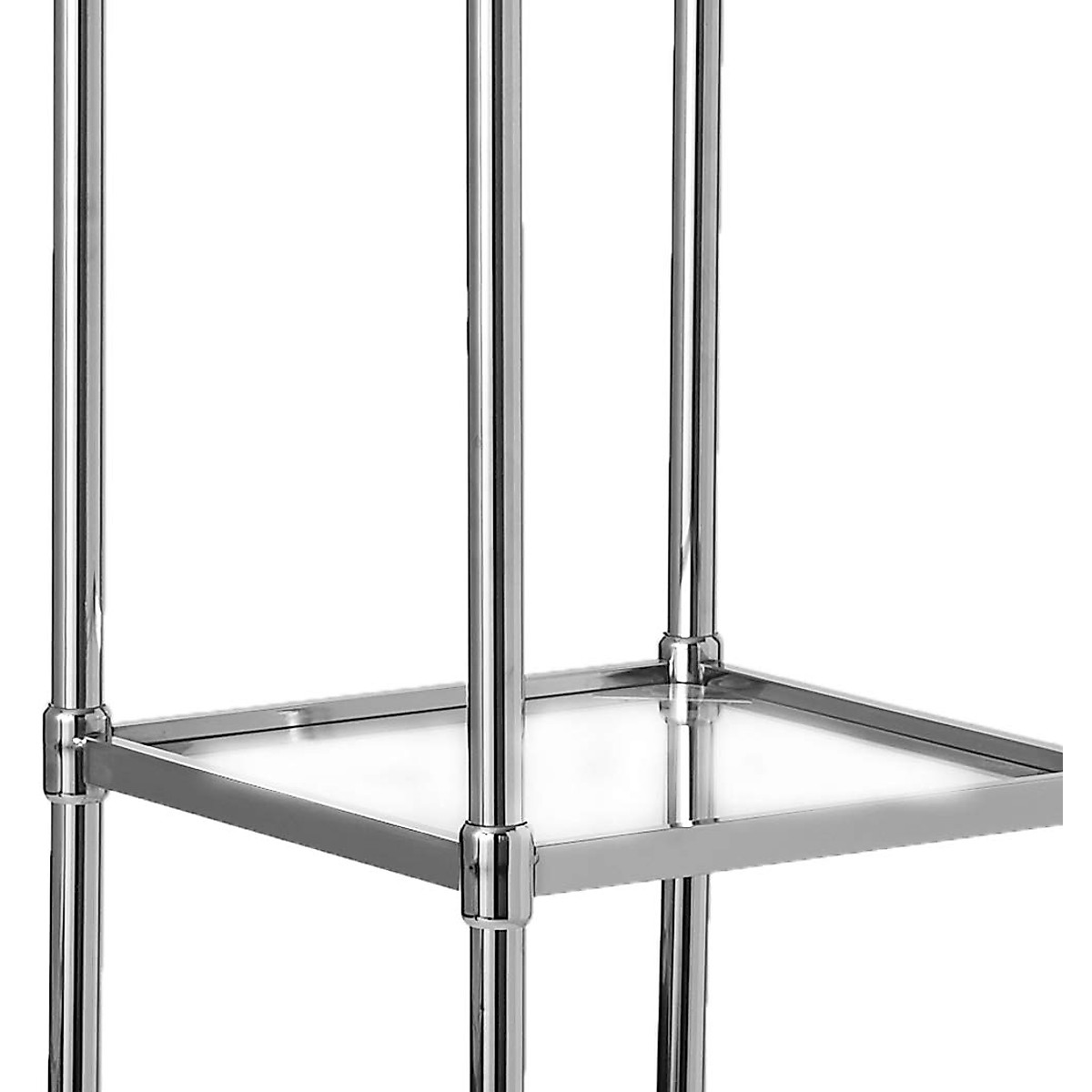 Organize It All 4 Tier Tempered Glass Freestanding Bathroom Storage Tower