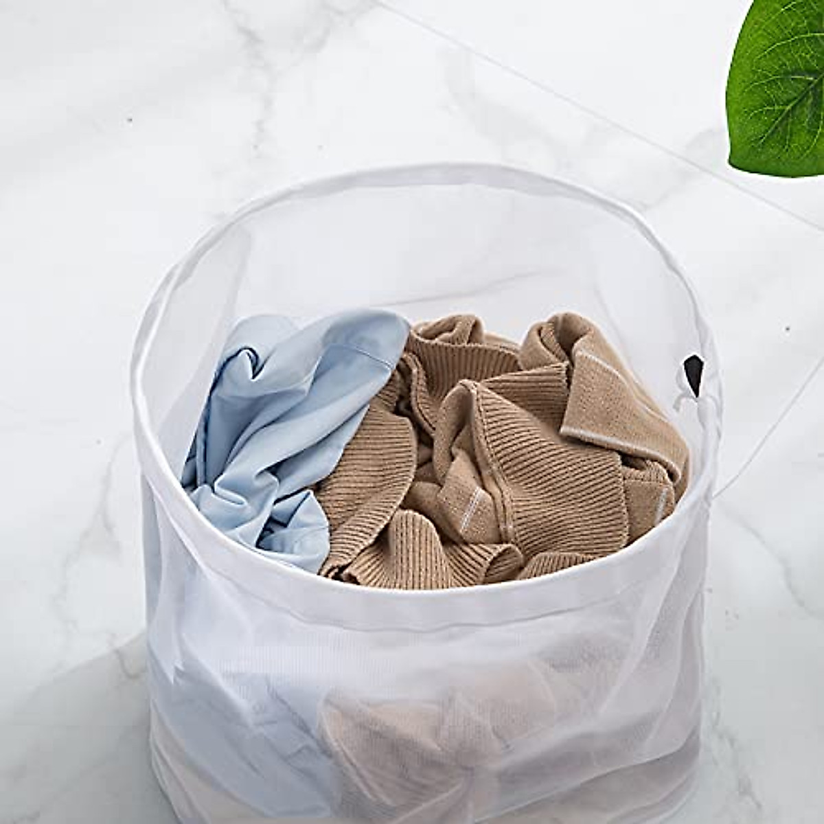 MPWEGNP Towels for Bathroom Clearance Laundry Bag Drawstring Net Wash Bag Laundry Mesh Bag Reusable Laundry Machine Bathroom Products Bathroom Trash Cans with Lids (White, L)