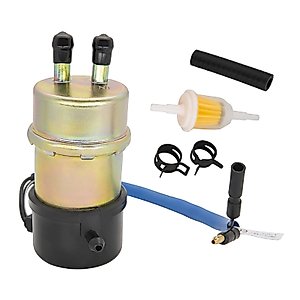49040-1055 Electric Fuel Pump 12V for Kawasaki Mule Fuel Pump KAF620 Replaces for Kawasaki Mule 3010 3000 3020 2500 2510 2520 1000 (8mm In/Outlet), Mule Fuel Pump