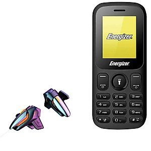 BoxWave Gaming Gear Compatible with Energizer E10+ (Gaming Gear Touchscreen QuickTrigger, Trigger Buttons Quick Gaming Mobile FPS for Energizer E10+ - Jet Black
