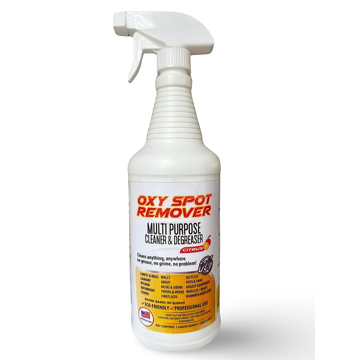UCS Oxy Spot Remover All Purpose Cleaner & Degreaser Spray 32 oz - Stain Remover for Carpets, Upholstery, Laundry, and More - It Just Works New Presentation.
