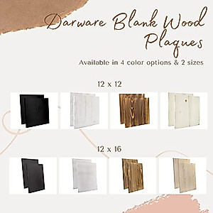 Darware Blank Wood Plaques (2-Pack, Stained Finish); Rectangular Wooden Signs for DIY, Crafts 12x16 Inch