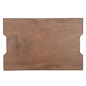 Alomejor 30L Collapsible Storage Box Crate with Lid Folding Storage Box with Wooden Cover Panel for Home Outdoor(Black)