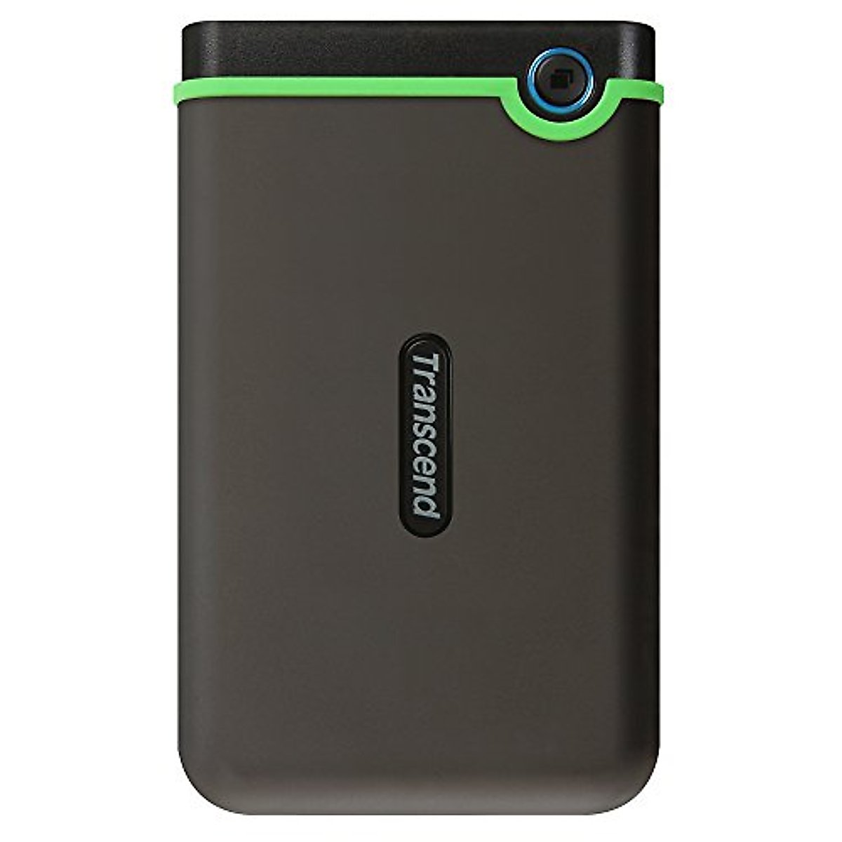 Transcend 2TB StoreJet 25M3C USB Type-C Portable Hard Drive (HDD) Rugged, Anti-shock resistant, Compact and Lightweight with Lightning-fast Speeds and a One Touch Backup Button (Iron Grey) TS2TSJ25M3C