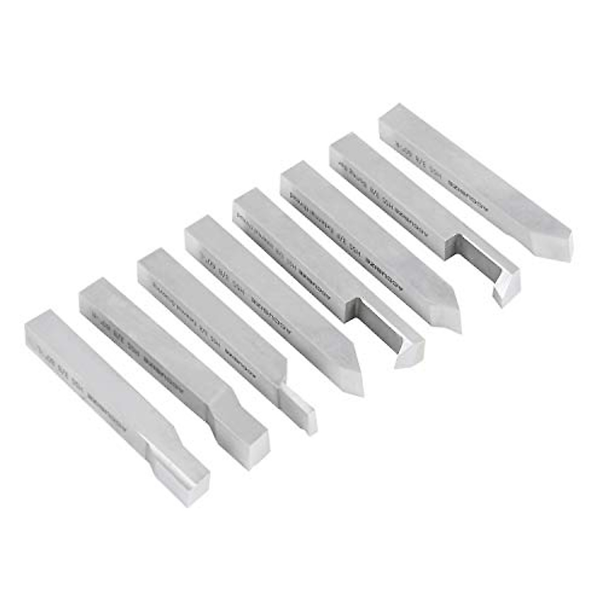 Accusize Industrial Tools 3/8'' 8 Pc Hss Tool Bit Set, Pre-Ground for Turning and Facing Work, 2662-2003