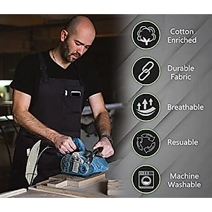 RUVANTI Professional Grade Durable Extra Large XXL Men/Women Aprons for Cooking BBQ Work Chef