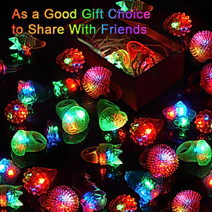 OLUPP 150 Pack LED Light Up Rings, Glow in the Dark Party Supplies, 6 Style Flashing Glow in the Dark Rings for Adults & Kids Birthday Party Favors,Classroom Prizes,Concert,Goodie Bag Fillers, Raves