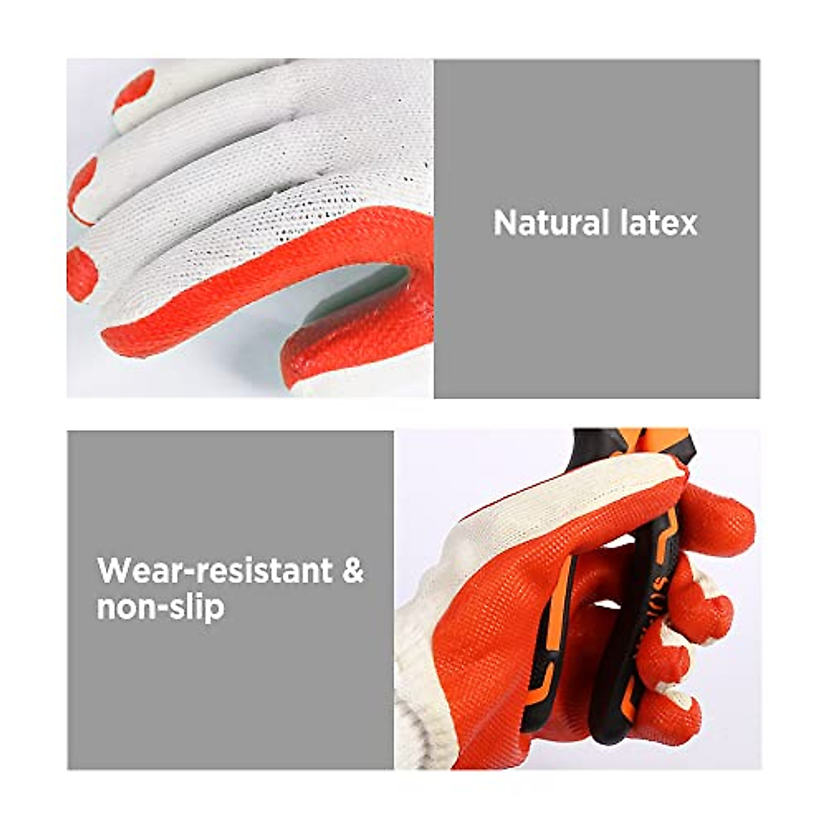 Leather Gardening Gloves for with Grip,Ultra-lite PU Coated Polyurethane Working Gloves for Men Women,2 Pairs Working Gloves, Best Garden Gifts & Tools for Gardener
