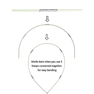 Fuuner Garden Hoops, 6 Sets of 7ft Long Garden Hoops for Raised Beds Hoop, Fiberglass Support Hoops Frame, 30pcs Garden Hoops for Row Cover