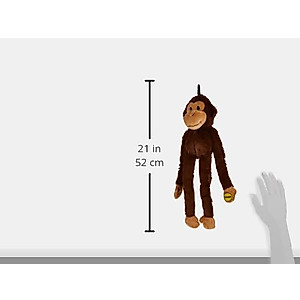 Multipet Swingin Safari Monkey 22-Inch Large Plush Dog Toy with Extra Long Arms and Legs with Squeakers