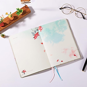 SIIXU Colorful Undated Daily Planner, Weekly & Monthly, Flower Theme Daily Organizer Journal Notebook, A5, 5.8"x8.5", 128 Pages