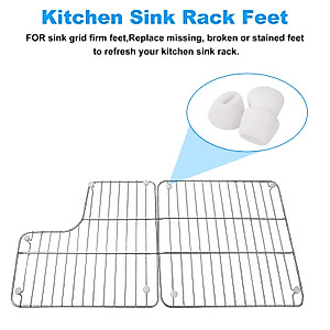 Kitchen Sink Rack Feet 84544-0 Replacement FOR Various Kohler Kitchen Sink Racks Fit Kohler Kitchen Sink Rack K-6639-ST K-6488 K-6489-20 Pack
