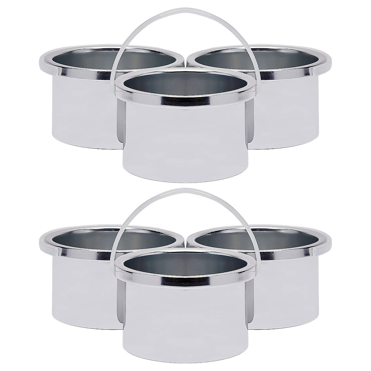 Okuna Outpost 6 Pack Replacement Metal Inner Wax Melting Pot for Hair Removal, Candle Making (14.1 oz)