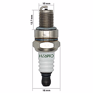 Hzoziza CMR7H Resistor Spark Plug, Replaces Champion RZ7C, NGK CMR7H, Husqvarna 506615101 544260901, Redmax 369991867, Fits for Husqvarna Stihl Redmax Blowers Brushcutters Trimmers Chain Saws, 4-Pack