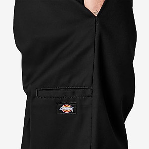 Dickies Men's Loose Fit Double Knee Twill Work Pant, Black, 42W x 30L
