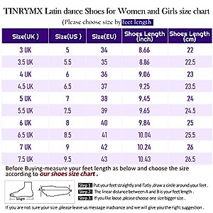 TINRYMX Women Latin Dance Shoes Closed Toe Salsa Tango Performance party ballroom Dance Shoes,YCL189-Red-8.5CM,US 7.5