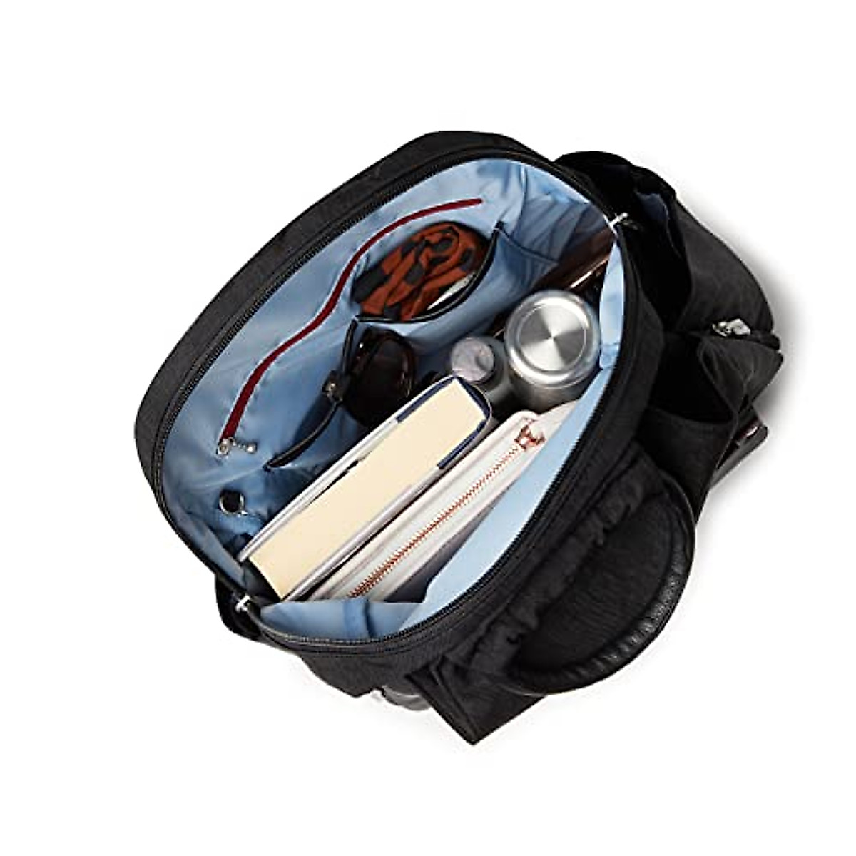 Baggallini womens New Classic Heritage With Rfid Phone Wristlet All Day Backpack, Sterling Shimmer, One Size US