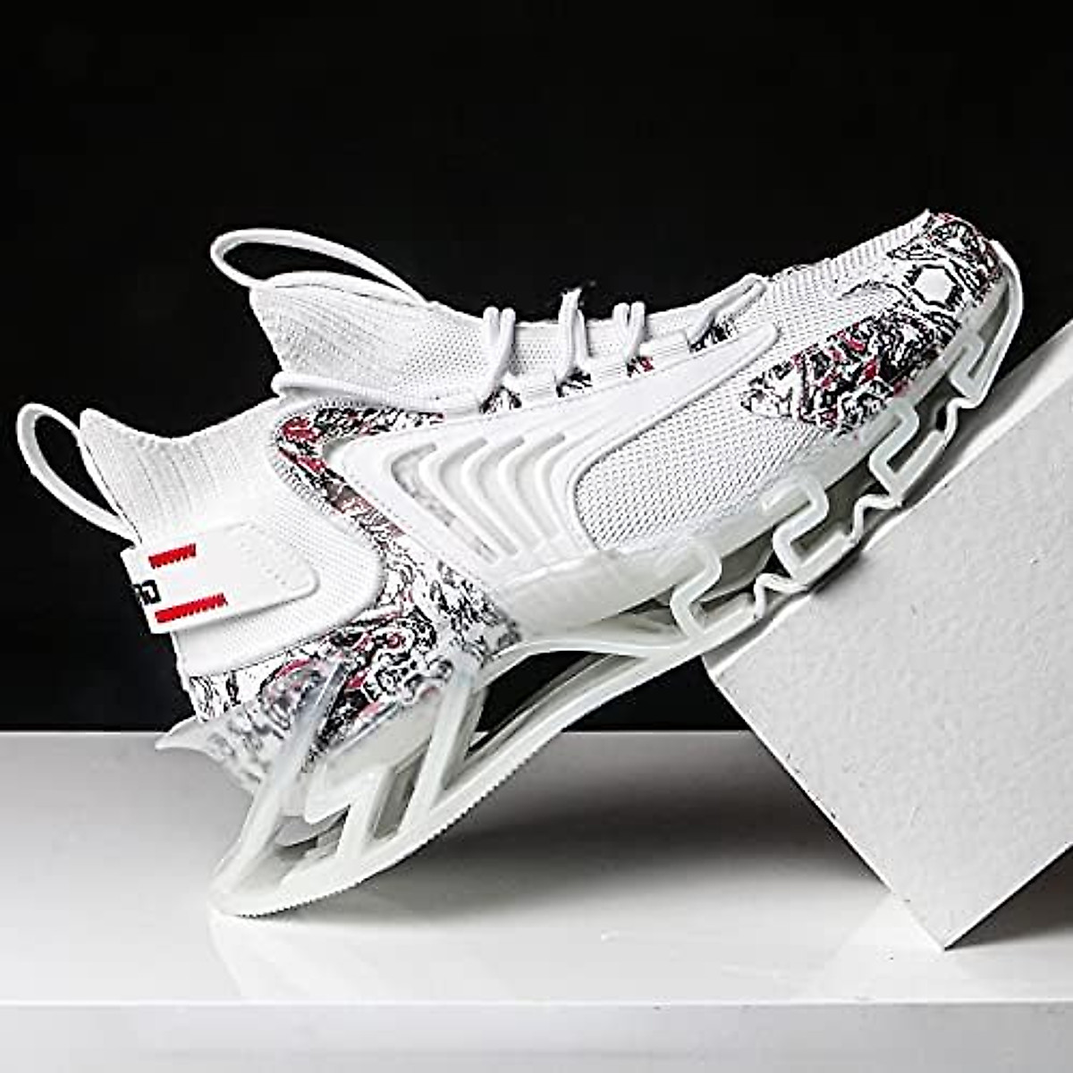 GJUYC Sneakers Shoes for Men Running Shoe Mens Trail Air Fashion Sport Man Athletic Men's Basketball Walking Casual Hiking Male White Size 10.5 Runner Breathable