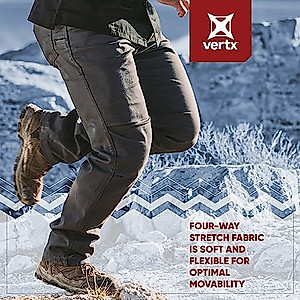 Vertx Delta 2.1 Mens Stretch Pants Straight Leg with Pockets Lightweight Cotton Casual Workwear Pants for Men, Desert Tan, 36W x 34L