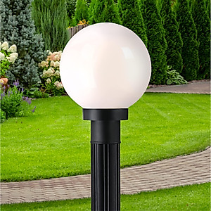 Westinghouse 6123000 Traditional One Light Post-Top Lantern, Black Finish, Opal Acrylic Globe