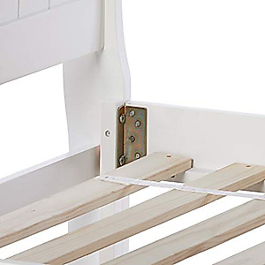 Donco Kids 325-TW_503-W Sleigh Bed withTrundle Bed, Twin/Twin, White