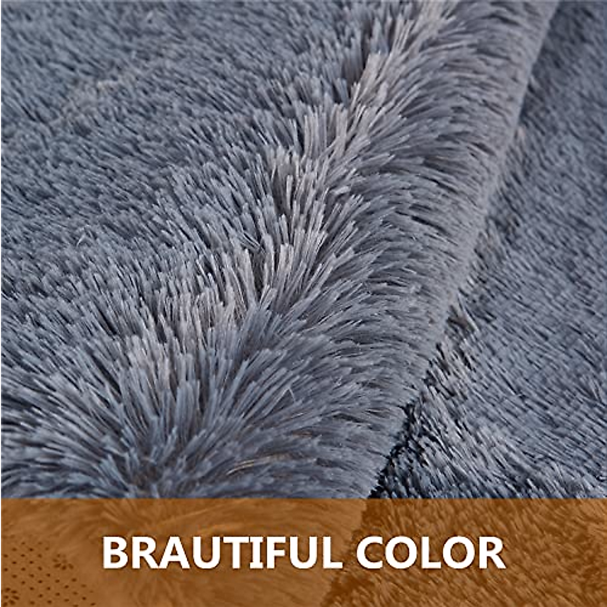 Arbosofe Rugs for Living Room, Area Rug for Bedroom, 8 x 10 Clearance Dark Grey Nursery Room Rug, Large Throw for Playroom Room- Soft, Fluffy, Shaggy Carpets for Kids Room Girls