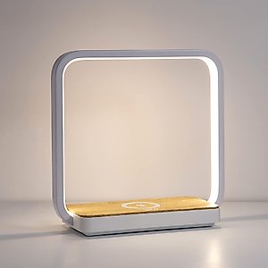 WILIT Bedside Lamp with Qi Wireless Charger, A13 Table lamp 3 Step Dimmable Touch Control Desk Lamp for for Living Room, Bedroom, Kids Room.