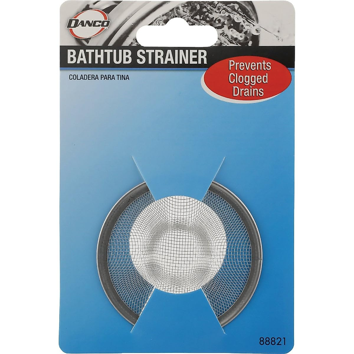Danco 88821 2-3/4-Inch Tub Mesh Strainer, Stainless Steel, Silver