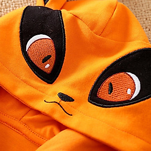 RELABTABY Cute Baby Boy Girl Romper Newborn Anime Onesie Toddler Halloween Cosplay Jumpsuit Outfit Clothes Orange