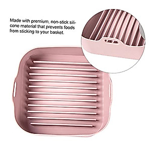 OSALADI Fryer Pad Air Fryer Cake Pan Air Fryer Silicone Pad Airfryer Parchment Paper Oven Baking Pan Air Fryer Toaster Oven Non Stick Oven Dish Air Fryer Grill Pan Silicone Steamer Pan