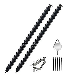 A-creator 2PCS Galaxy Note 10 Stylus Pen (Without Bluetooth) Replacement for Galaxy Note 10 Note10 Plus Note 10+ 5G with TipsNibs+Eject Pin (Black)