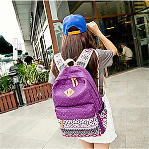 LIZAIDA MENENDEZ Backpacks for Teen Girls Boys,School Student Bookbag Set,15.6" Laptop Backpack (Purple)