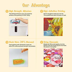 NAIMOER Pumpkin Diamond Art Kits for Adults, Full Drill Fall Pumpkin Harvest Diamond Art Kits, DIY 5D Autumn Diamond Art Landscape Diamond Art Kits Craft for Home Wall Decor 30x40cm