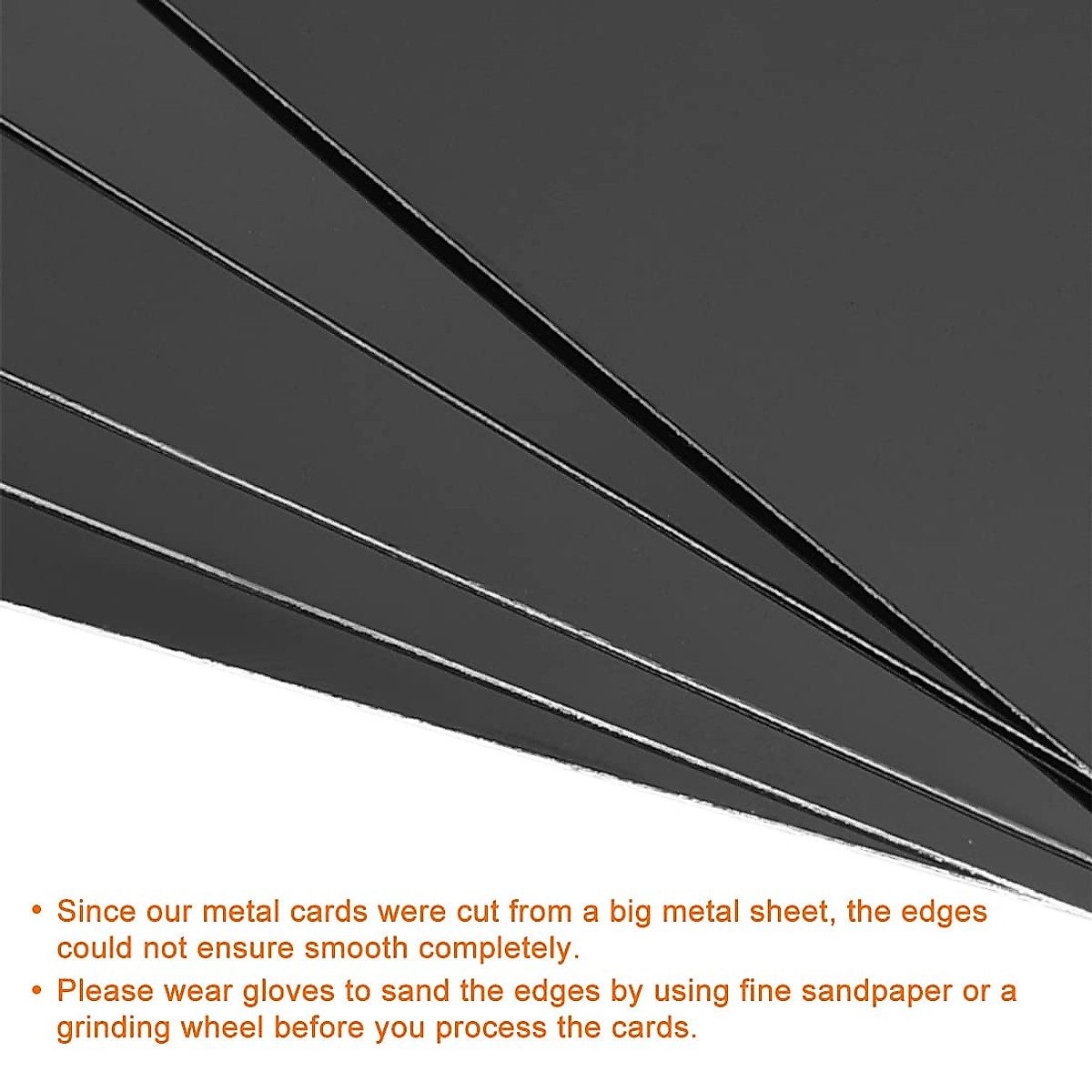 uxcell Blank Metal Card 66x45x0.3mm Painted Aluminum Plate for DIY Laser Printing Engraving Black 10 Pcs