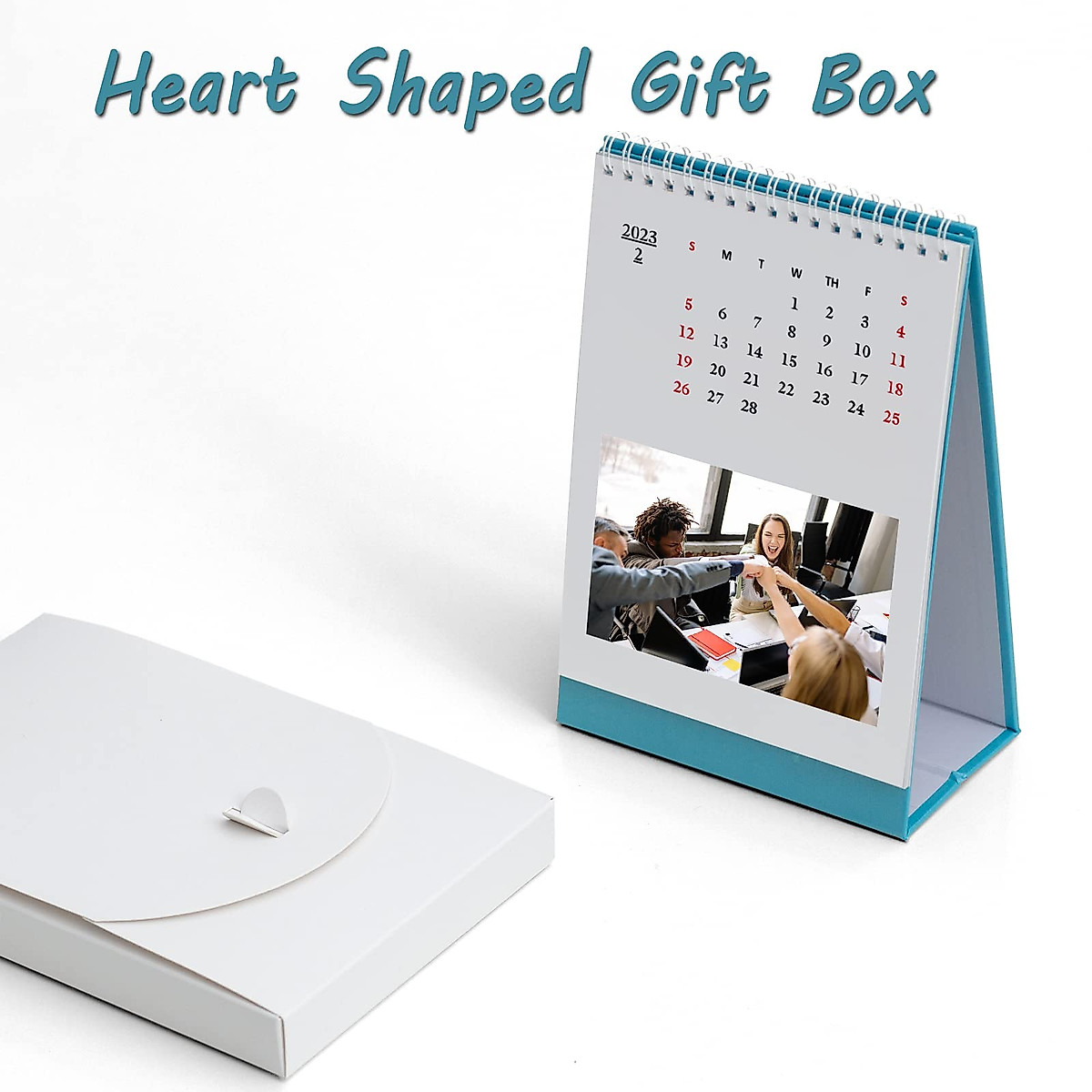 Personalized Desk Custom Calendar 2023-2024 Personalized Calendar with Your Photo, 13 Pictures Calendar DIY Gifts for School, Office, Home(8.3" x 5.5") (horizontal style)