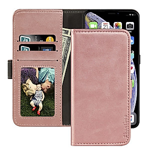 MILEGAO Case for Tecno Camon 17 Pro, Magnetic PU Leather Wallet-Style Business Phone Case,Fashion Flip Case with Card Slot and Kickstand for Tecno Camon 17 Pro 6.8 inches-Rosegold